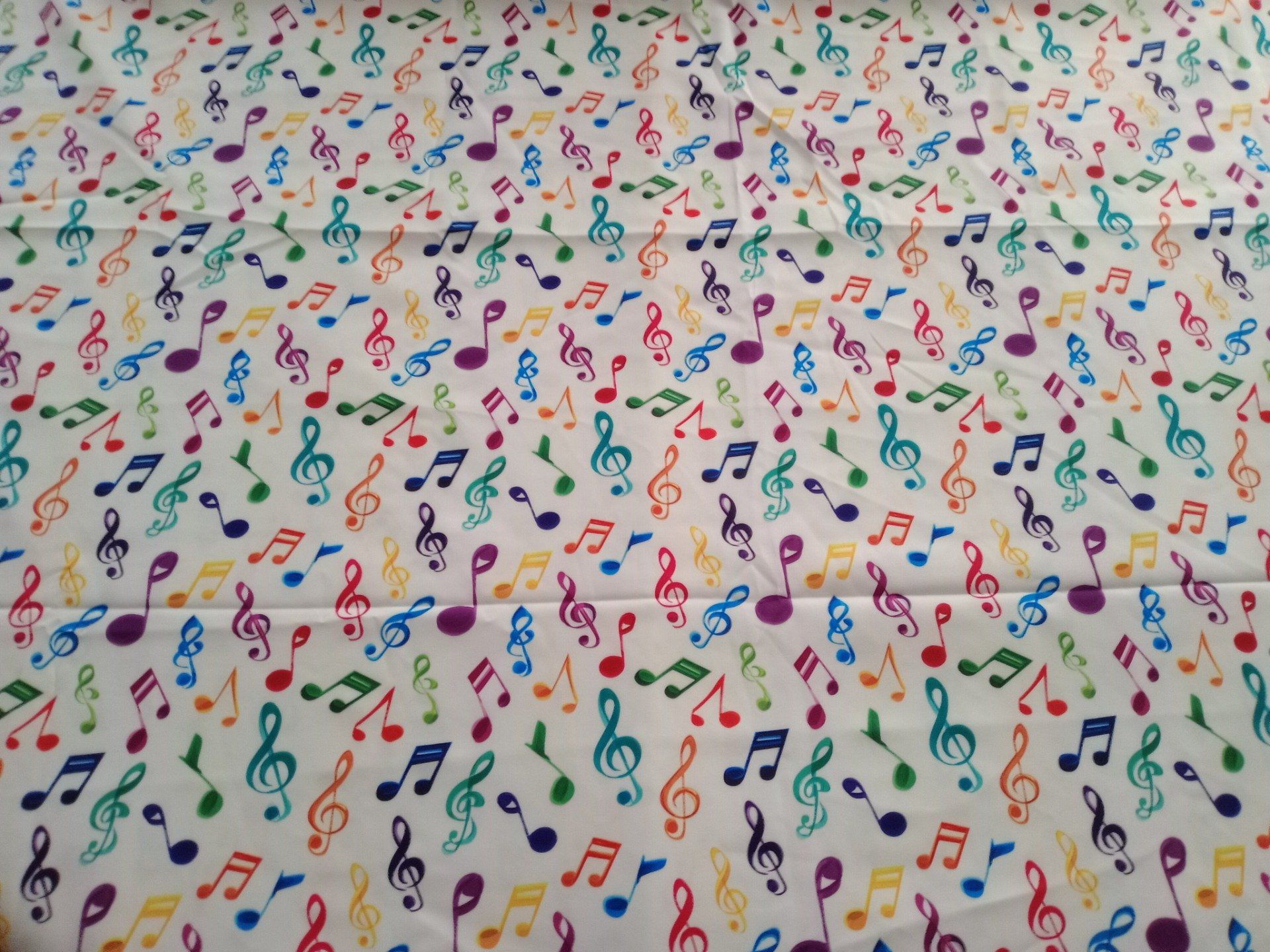 Coupon de tissu imprimé polyester souple et doux motifs notes de ...